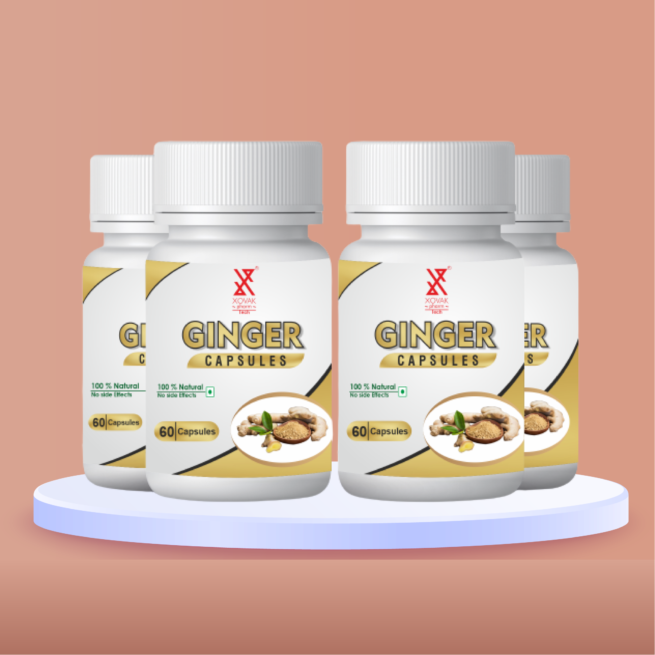 Organic Ginger Capsules - Plant Based Digestive Supplement